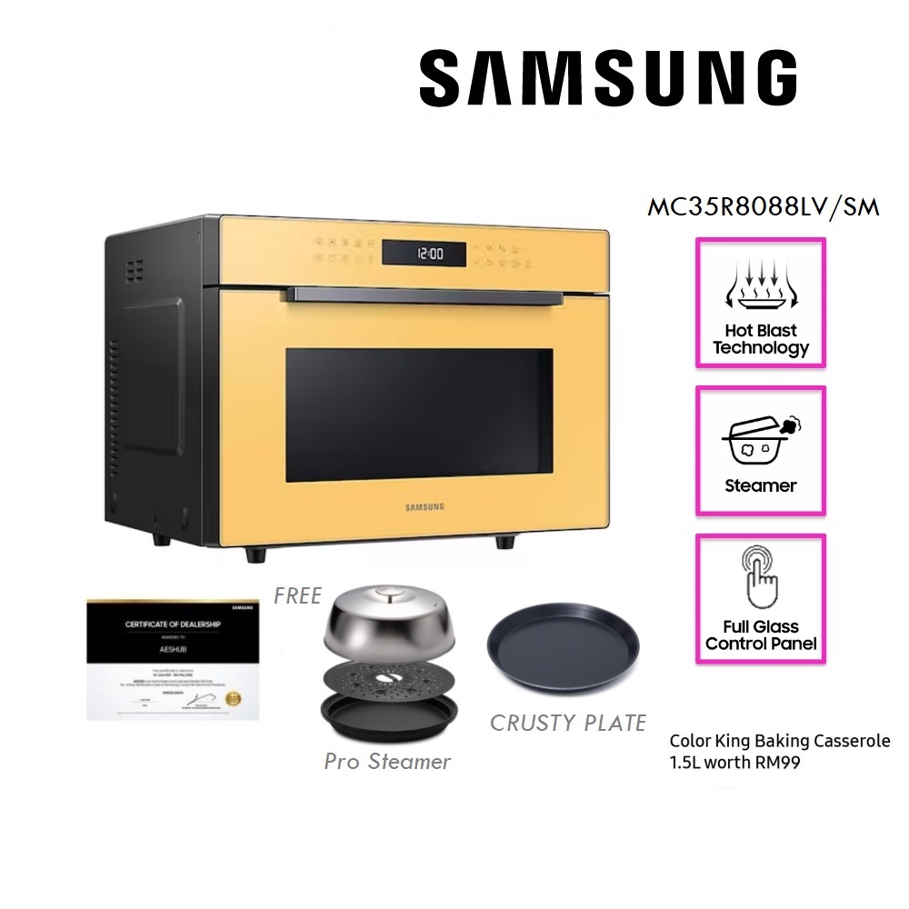 Samsung 35L Convection Microwave Oven MC35R8088 with HotBlast ...