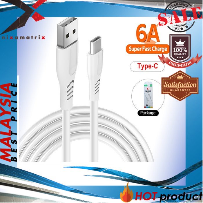 💢NEW ARRIVAL💢 6A Fast Wire Charger Data Transfer Cable For Type-C ...