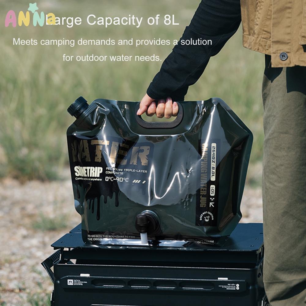 8L Collapsible Water Container Bag Storage Jug with Tap Foldable Water ...