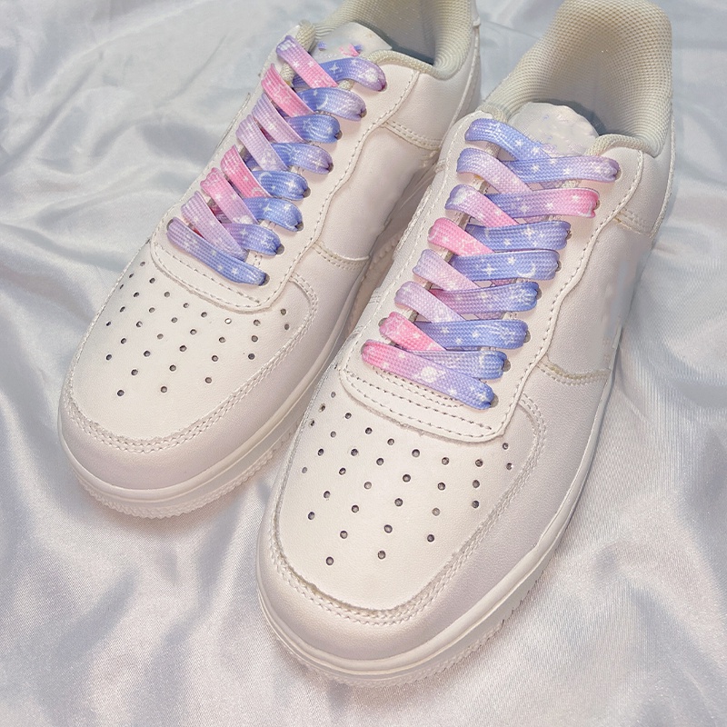 Flat Shoe Laces Love Heart Star Moon Sky Smoke Purple Shoelace Cute ...