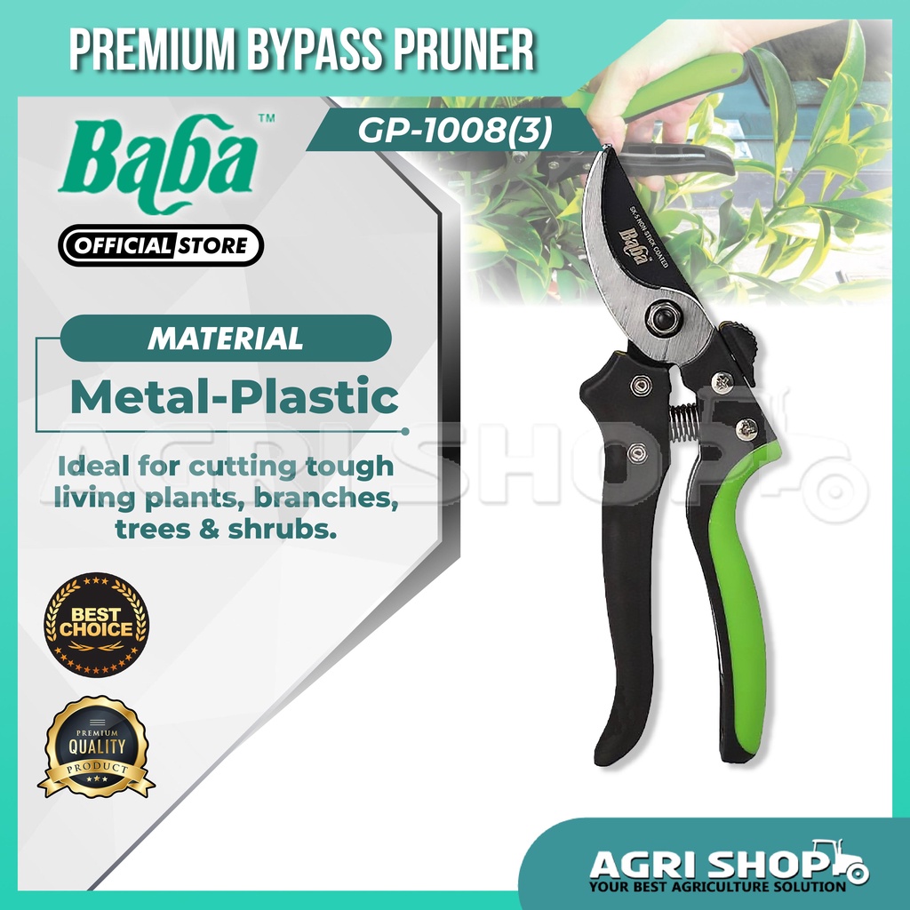Agrishop BABA Premium Bypass Pruner Cutter Scissor GP-1008(3) | Shopee ...