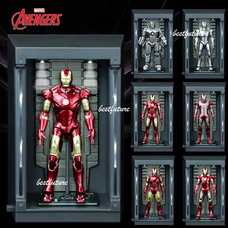 Marvel Iron Man Luminous Stockroom MK1-7 Articulado Action Figure Model ...