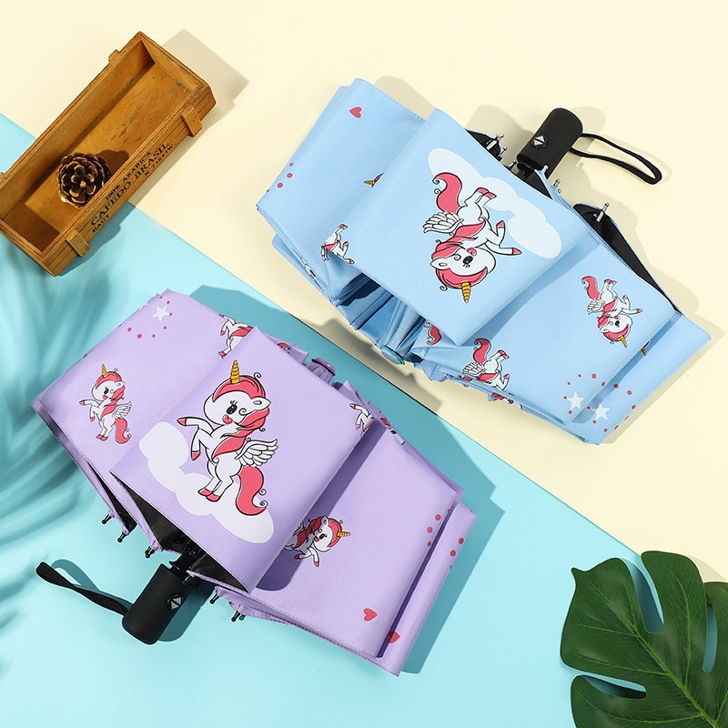 [Haroro] Unicorn Umbrella Cartoon Men and Women Umbrella Cute Sun ...