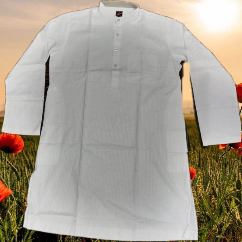 Al Noor kurta eksklusif pakistan /labuh kain sejuk garis2 | Shopee Malaysia