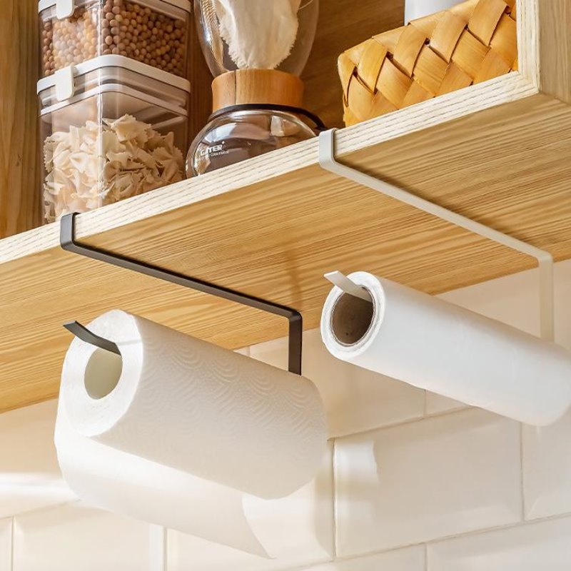 Wall Mounted Paper Roll Holder Bathroom Storage Toilet Rack Home Tissue ...