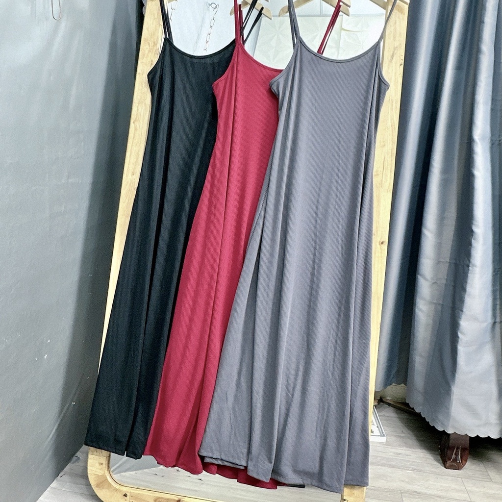 Maxi Dress Designed with Big Size 2-Strap Skirt for Women, Slim Flared ...
