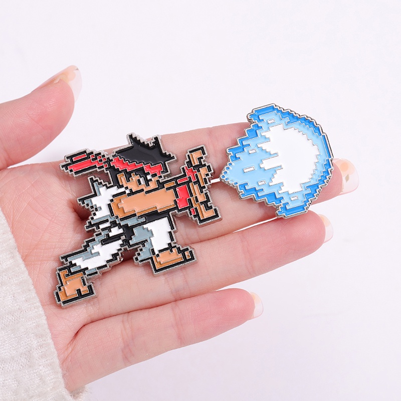 Cartoon Street Fighter Enamel Pins Fighting Arcade Game Brooch Anime ...