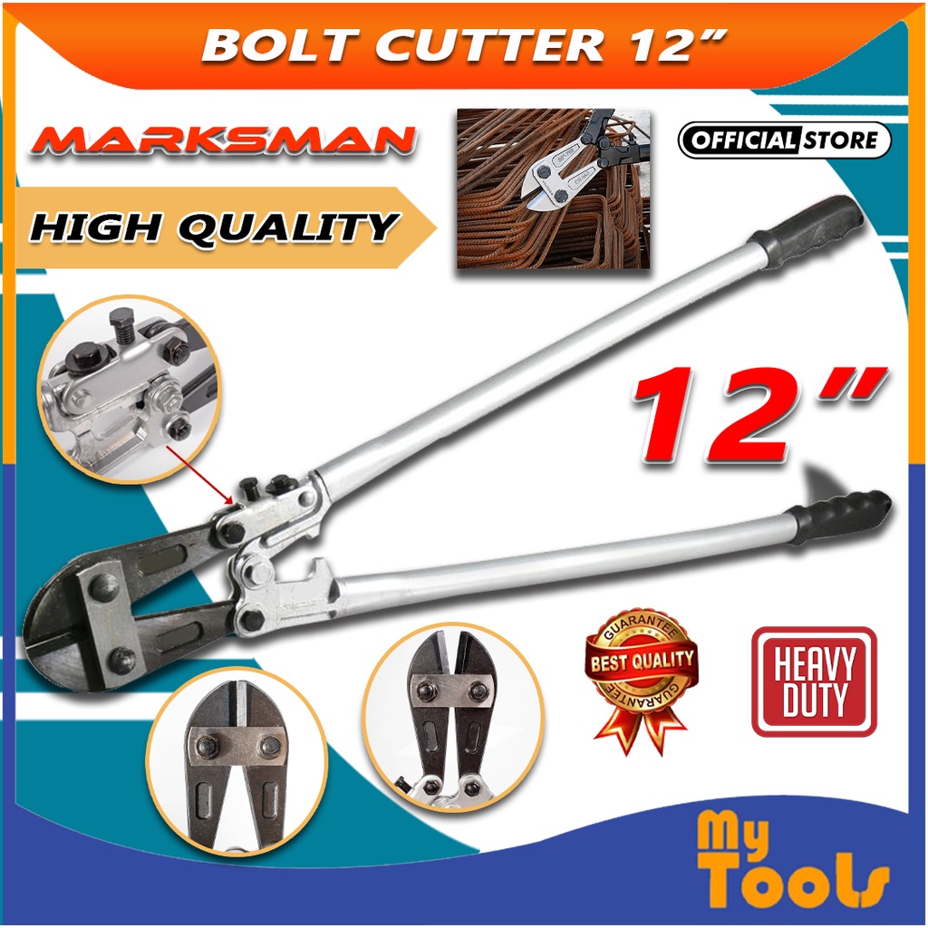 Mytools 12" MARKSMAN Bolt Cutter Heavy Duty Steel Lock Cutter Besi Bolt ...