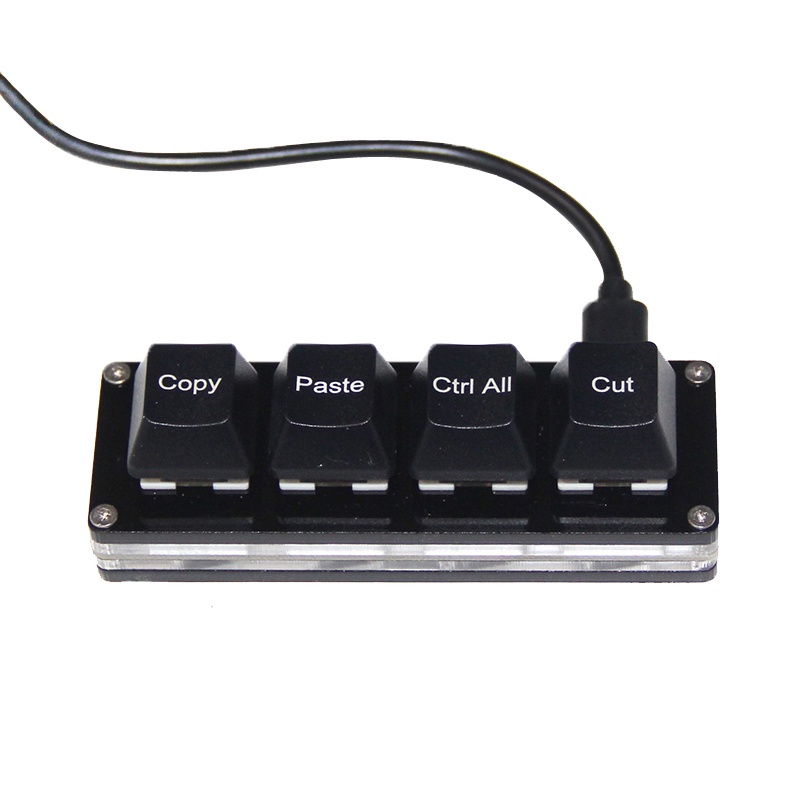 Office Shortcut Keypad 4-Key Green Axis Copy Paste Select All Cut Mini ...