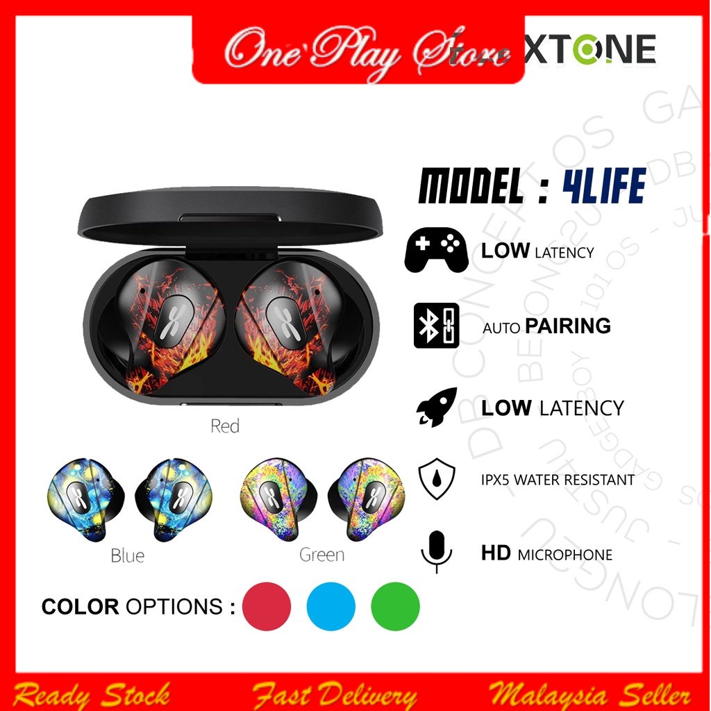 PLEXTONE 4LIFE TWS TRUE WIRELESS GAMING EARPHONE BLUETOOTH 5.0 WIRELESS ...