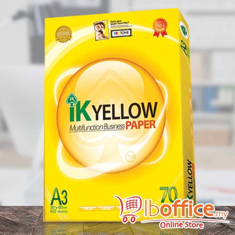 IK Yellow Paper - A3 70gsm - 500sheets - 1ream | Shopee Malaysia