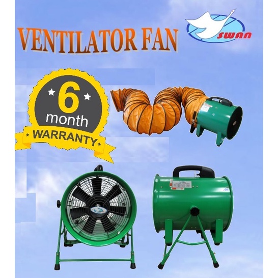 Swan 520W (30cm) 12-inch Portable Ventilator Blower Fan with Stand ...