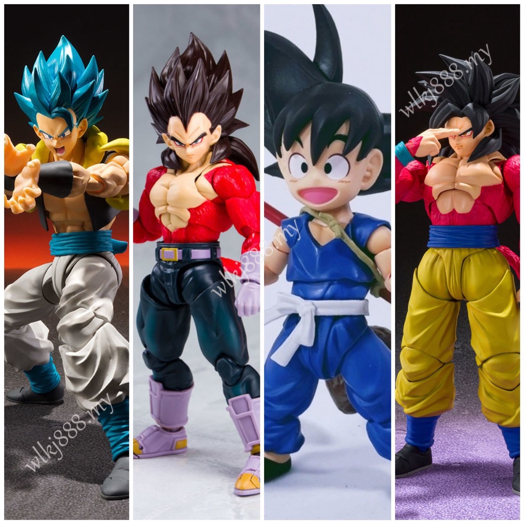 S.H.Figuarts Dragon Ball GT Super Saiyan 4 Goku Tien Shinhan Gogeta Vegeta Ssj4 Change Face ...