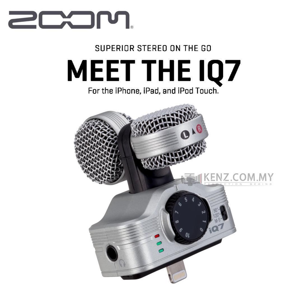 Zoom iQ7 Mid-Side Stereo Microphone for iOS Devices with Lightning Connector | Shopee Malaysia