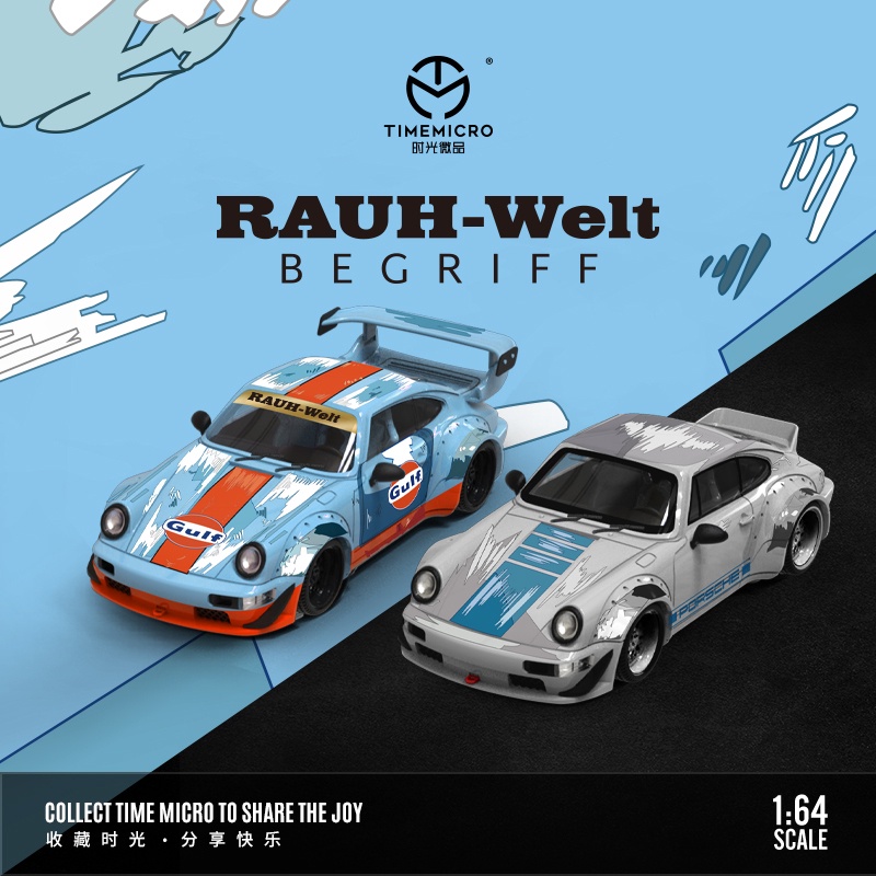 TimeMicro1:64 RWB 911 964 Caricature Gulf TF7 Autobots Alloy Diorama ...