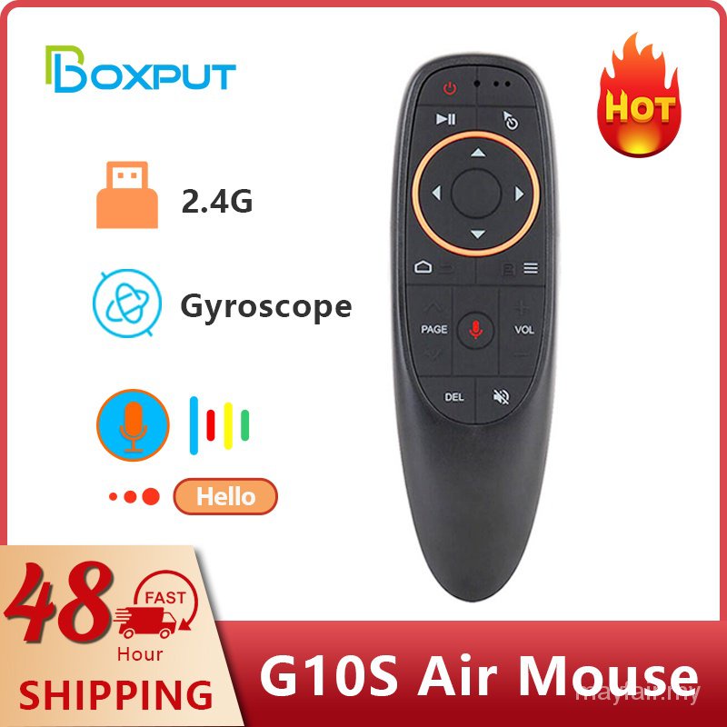 BPR1S Plus G10S Air Mouse Voice Remote Control BT5.0 2.4G Wireless ...