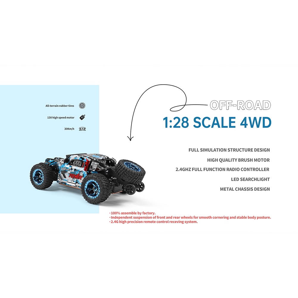 Remote Control Car 30km/h Wltoys 284161 Off Road RC Car Mini 1/28 RC ...