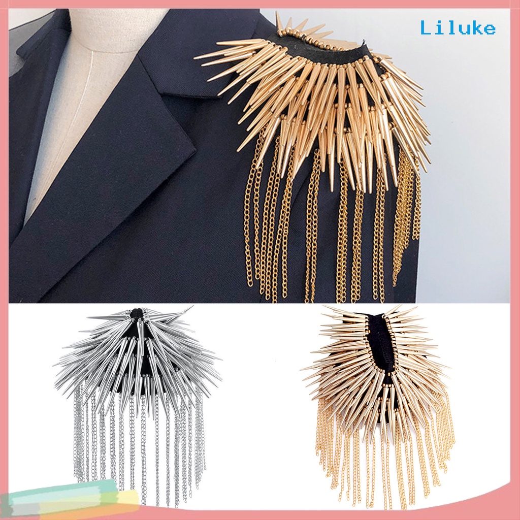 [LK] Shoulder Epaulette Decorative Pin Design Stage Decoration Hip-hop ...