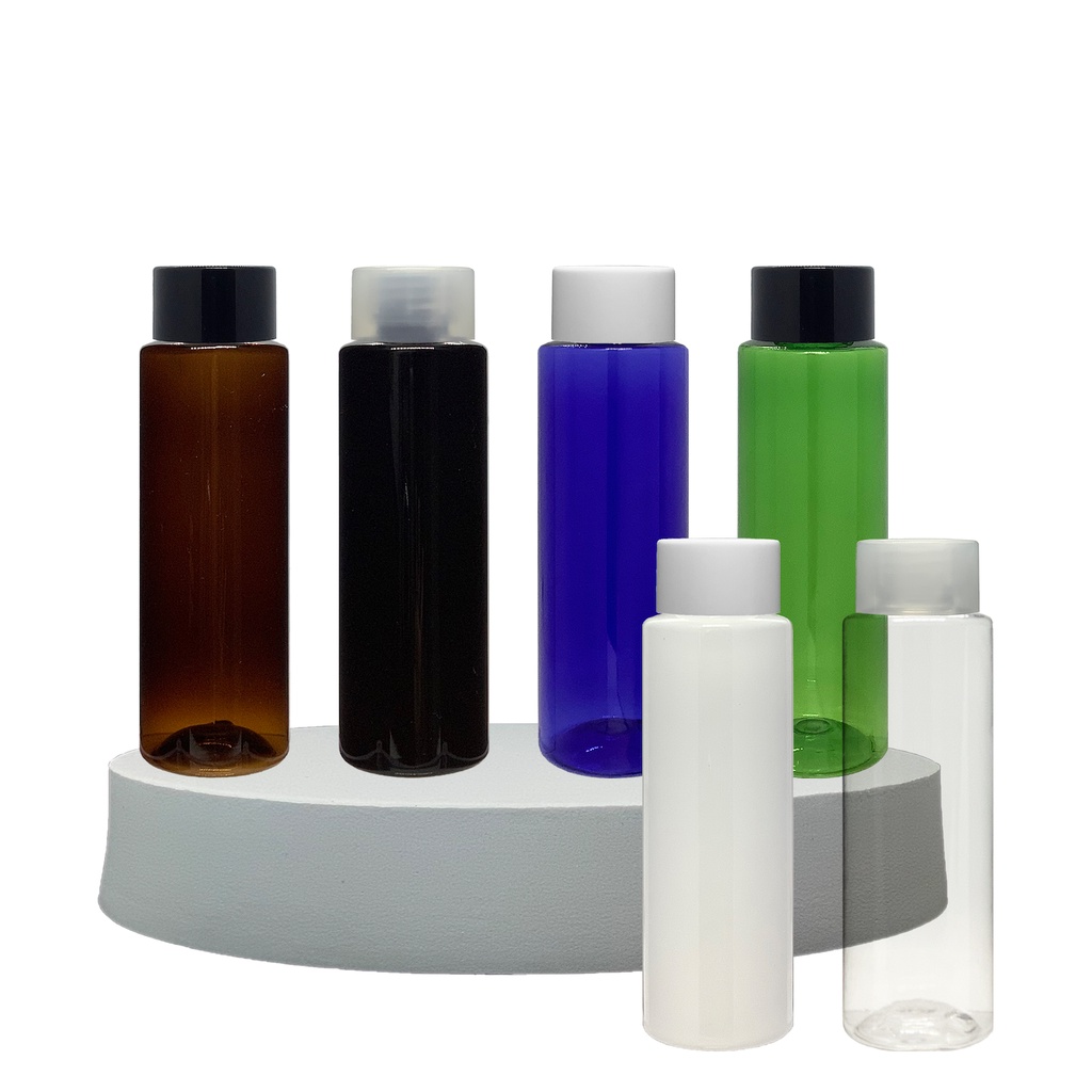 150ml SC02 24R Screw Cylinder FLAT Shoulder Double Layer Screw Cap PET ...