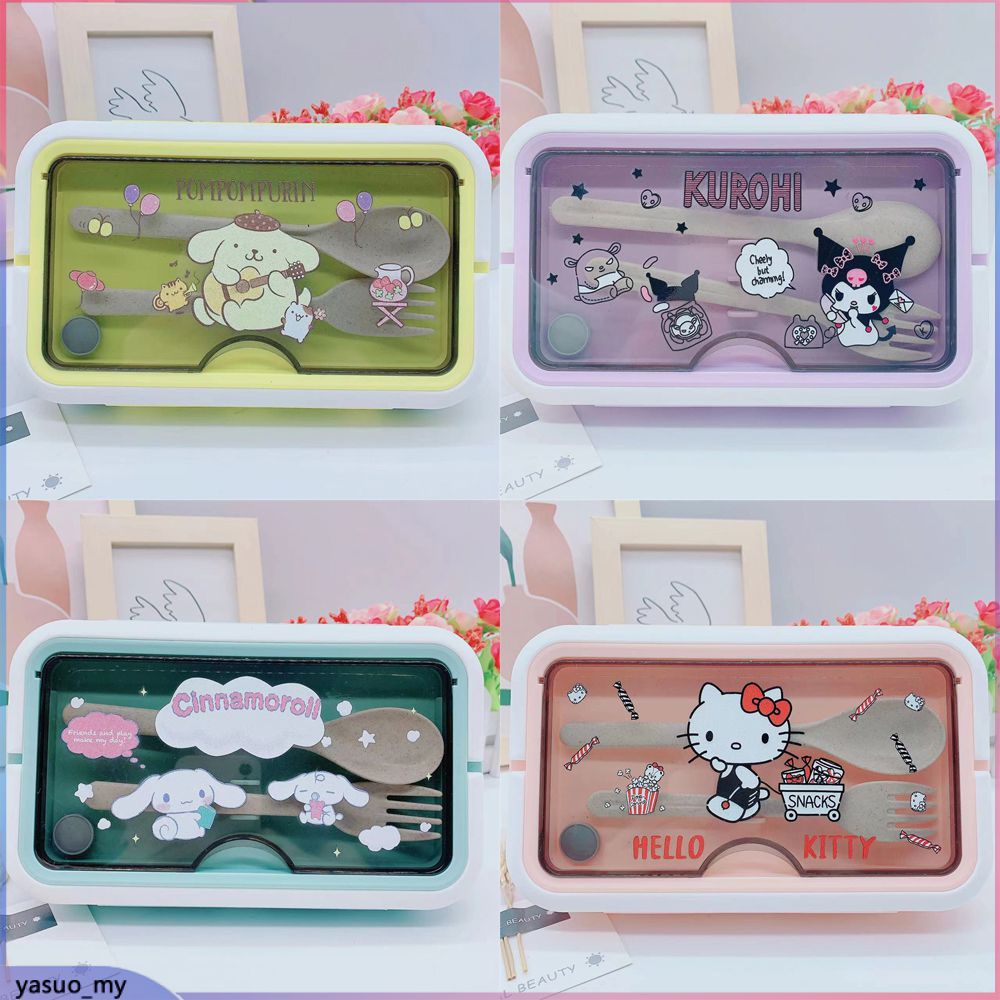 Kawaii Cinnamoroll My Melody Kuromi Large Capacity Lunch Box For ...