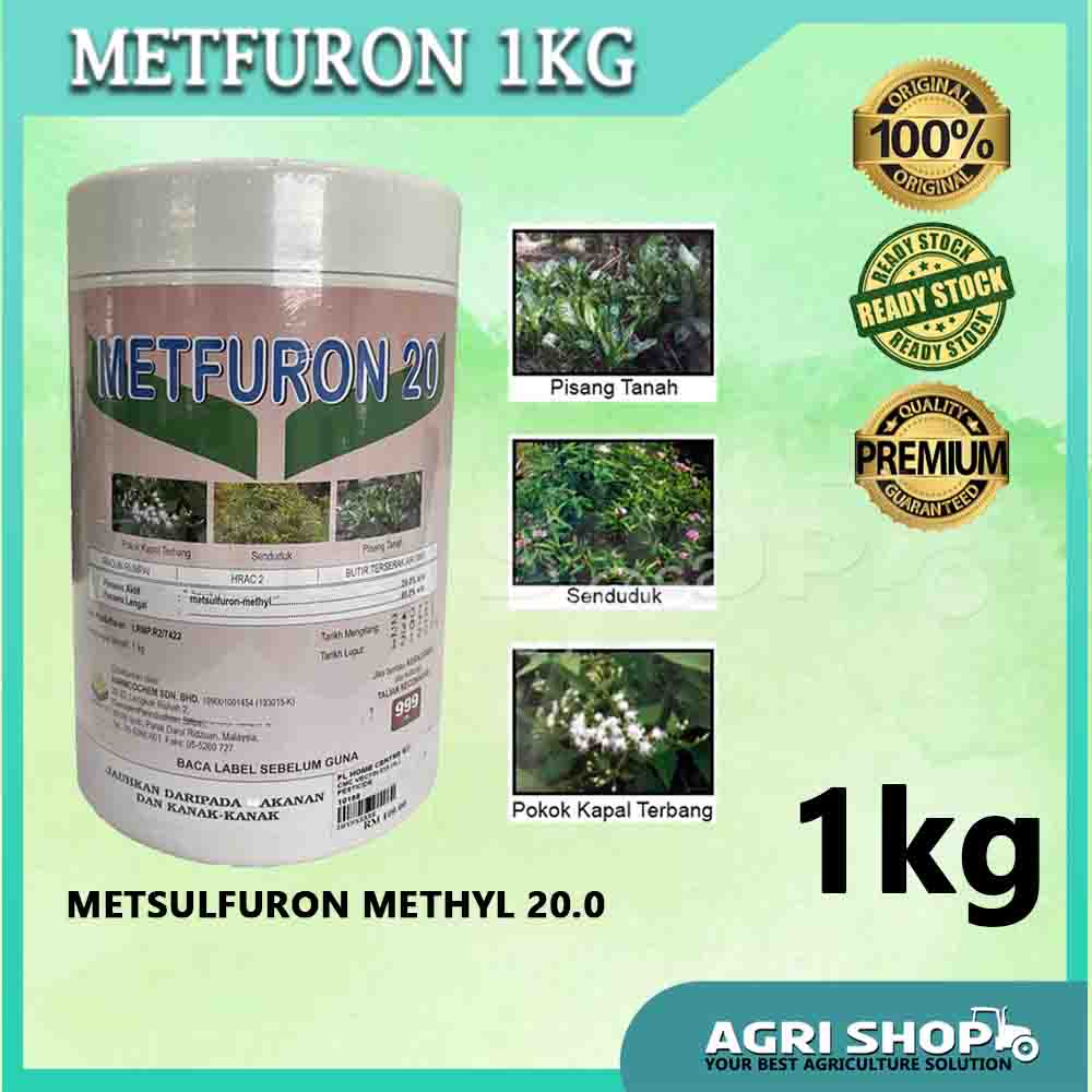 Agrishop Farmcochem 1kg Metfuron 20 Ally Herbicide WG 20% Class 4 Racun ...