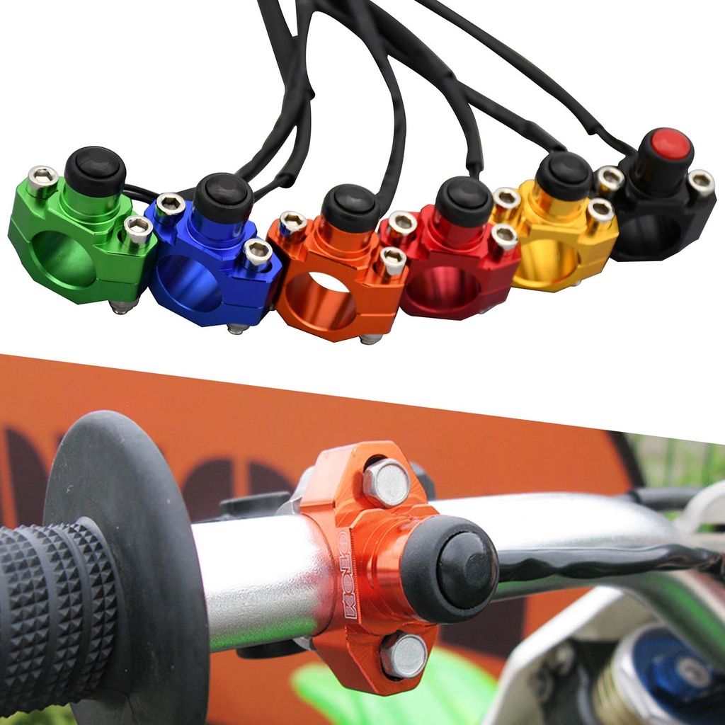 CNC Universal Motorcycle Engine Stop Start Kill Switch Momentary Push ...
