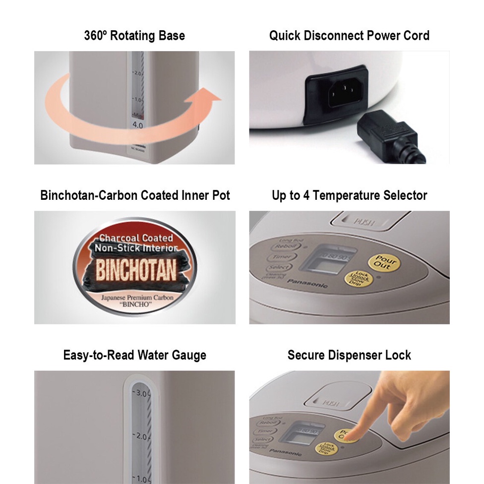 PANASONIC NC-BG4000 THERMO POT (4.0L) 6 HOURS NC-BG4000CSK | Shopee Malaysia