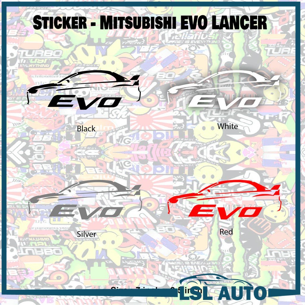 CAR STICKER MITSUBISHI EVO LANCER | Shopee Malaysia