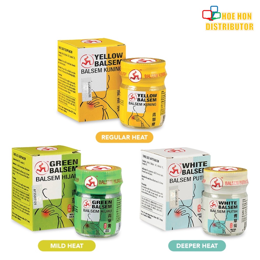 Three Legs Balsem 20g 36g Cap Kaki Tiga Balsem Gosok Balm Yellow ...