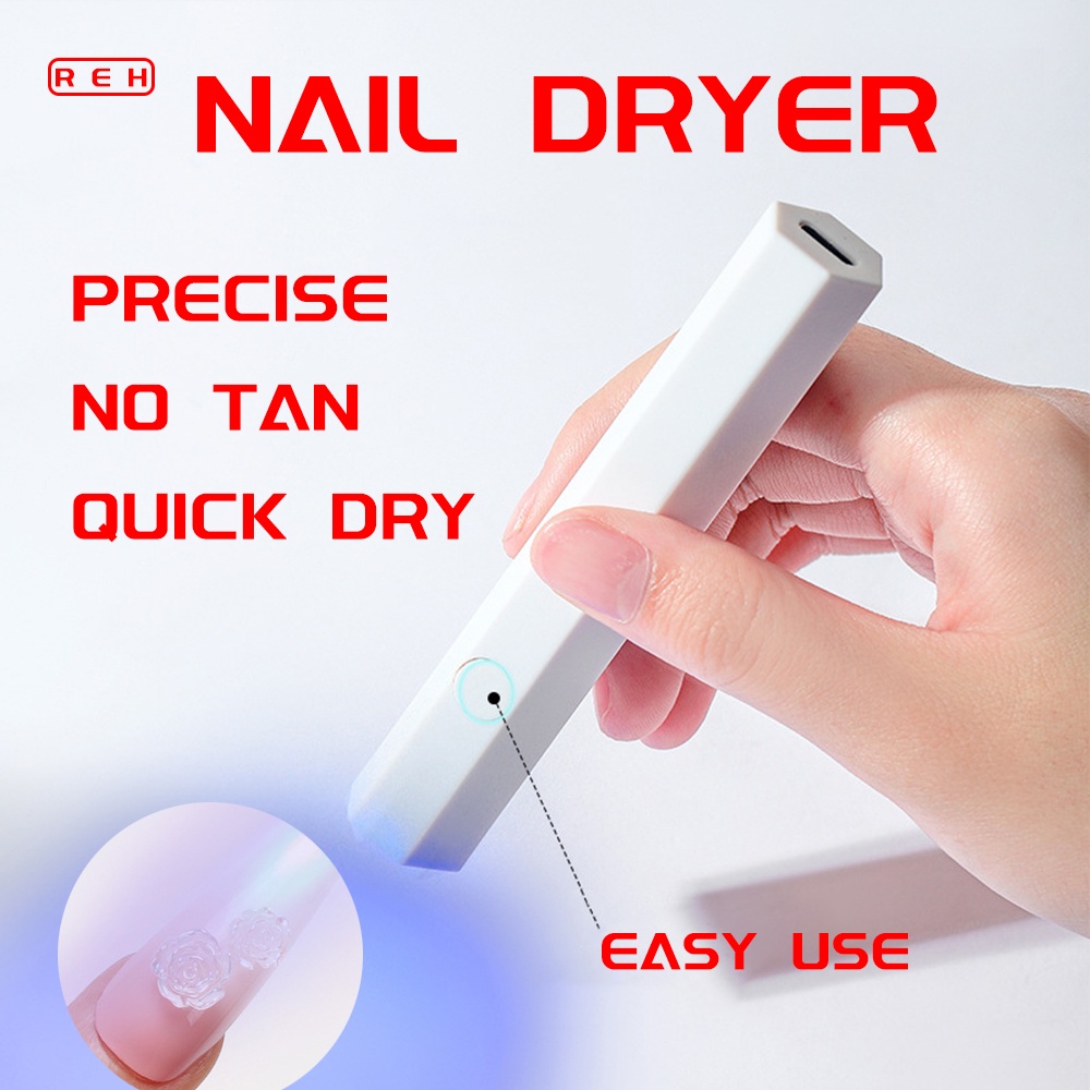Mini Nail Dryer Fast Curing LED UV Lamp Smart Timer Nail Drying Machine ...