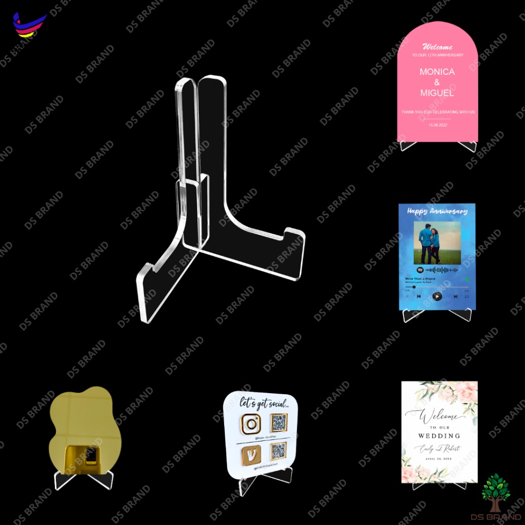 Akrilik Tapak Boleh Tanggal / Acrylic Removable Plate Display Stand ...