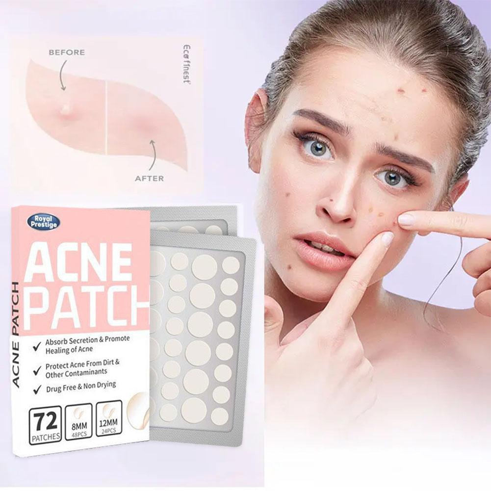 72pcs Acne Pimple Patch Acne Blemish Treatment Stickers Waterproof Skin ...