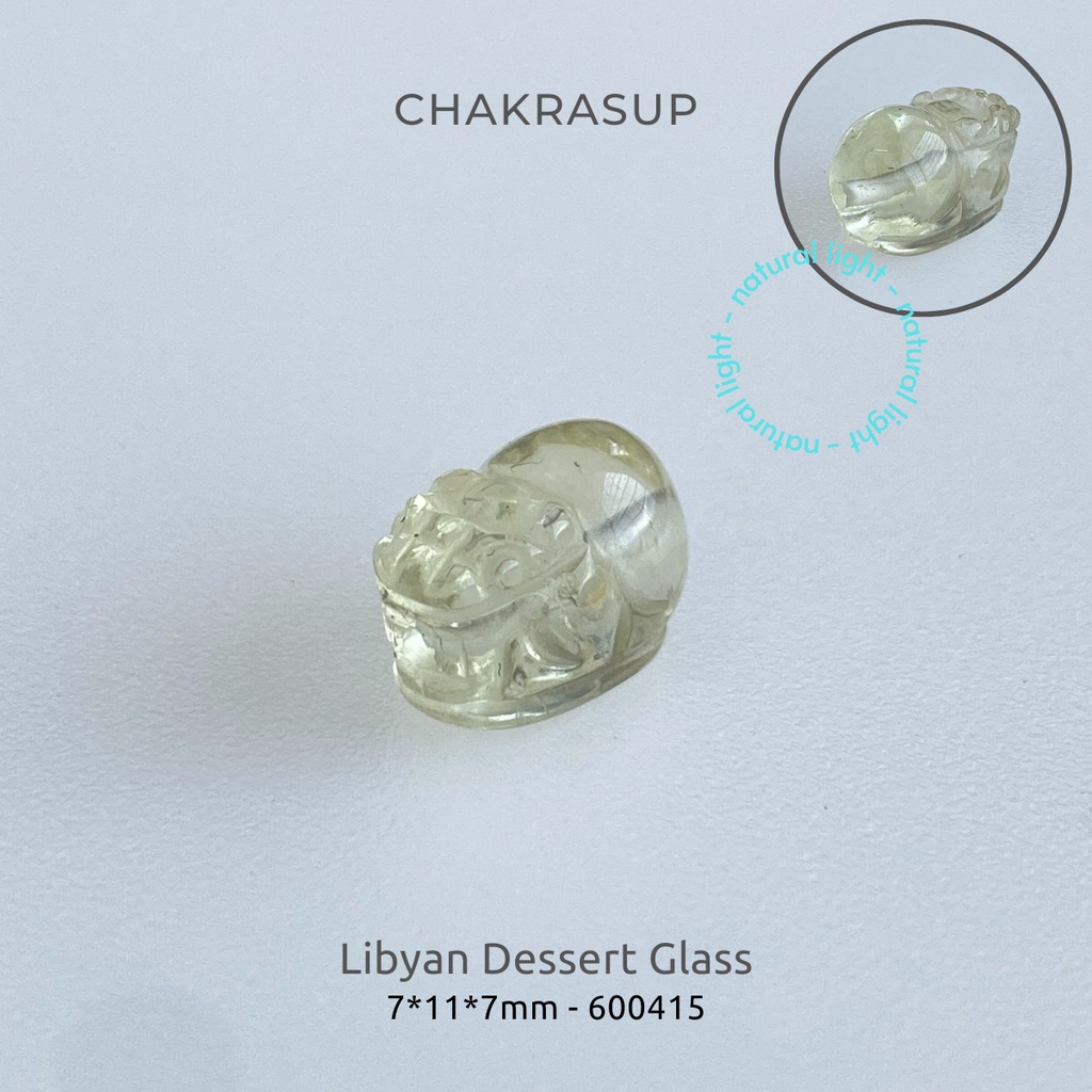 【ACTUAL UNIT】Natural Libyan Desert Glass PIXIU Bead (天然利比亚陨石貔貅弹珠 ...