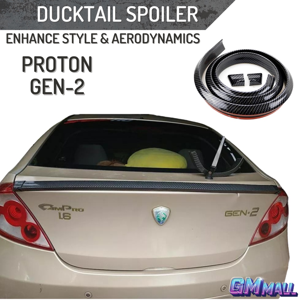 PROTON GEN-2 PERSONA GEN2 REAR BOOT BONNET DUCKTAIL SPOILER Rubber ...