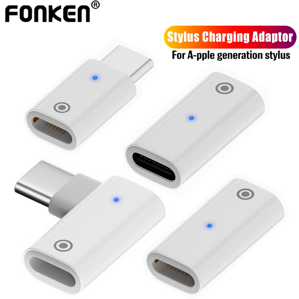 Fonken Mini Connector Charging Adapter for Aple Pencil 1st Type C To ...