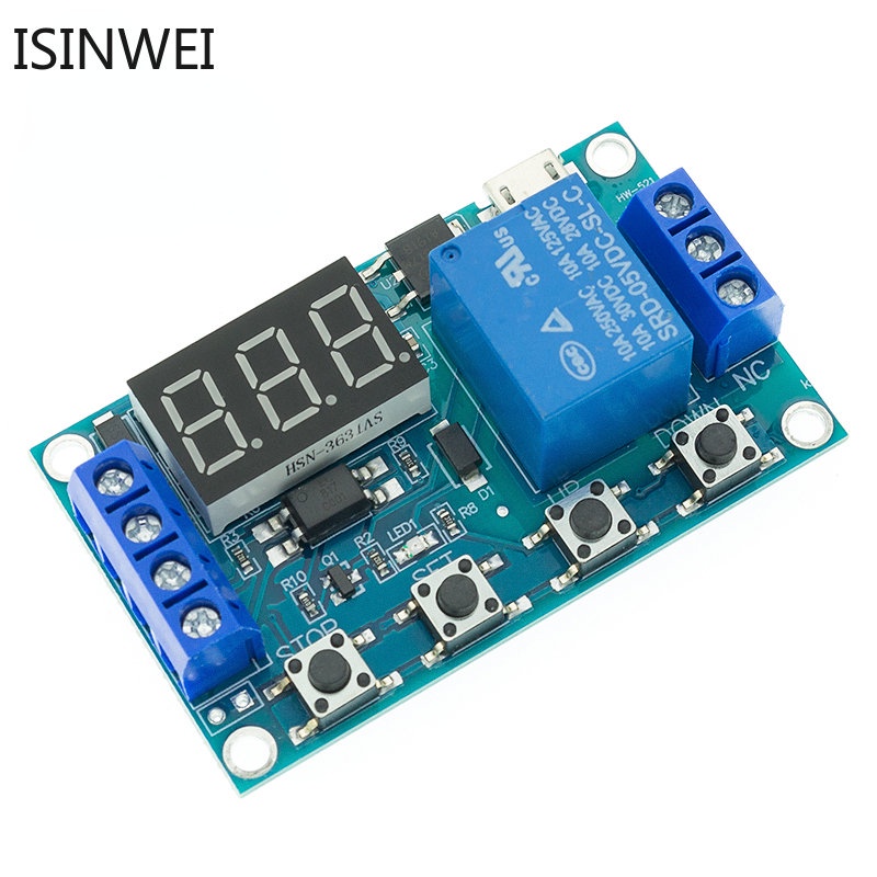 6-30V Relay Module Switch Trigger Time Delay Circuit Timer Cycle ...
