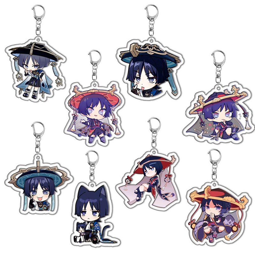 Genshin Impact Game Anime Keychain Figure Kunikuzushi Balladeer ...