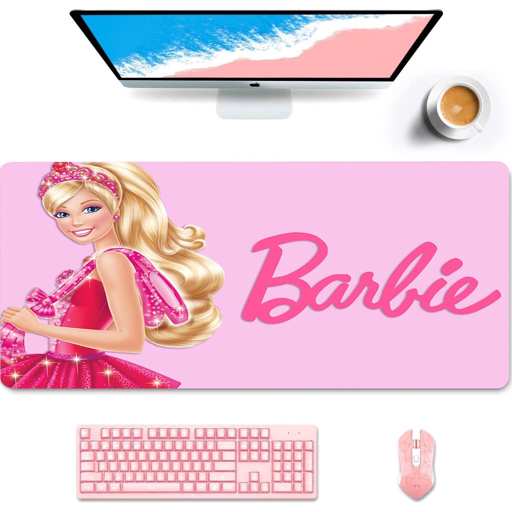 Pink Barbie Mouse Pad Disney Barbie Princess Mouse Pad Keyboard Pad ...