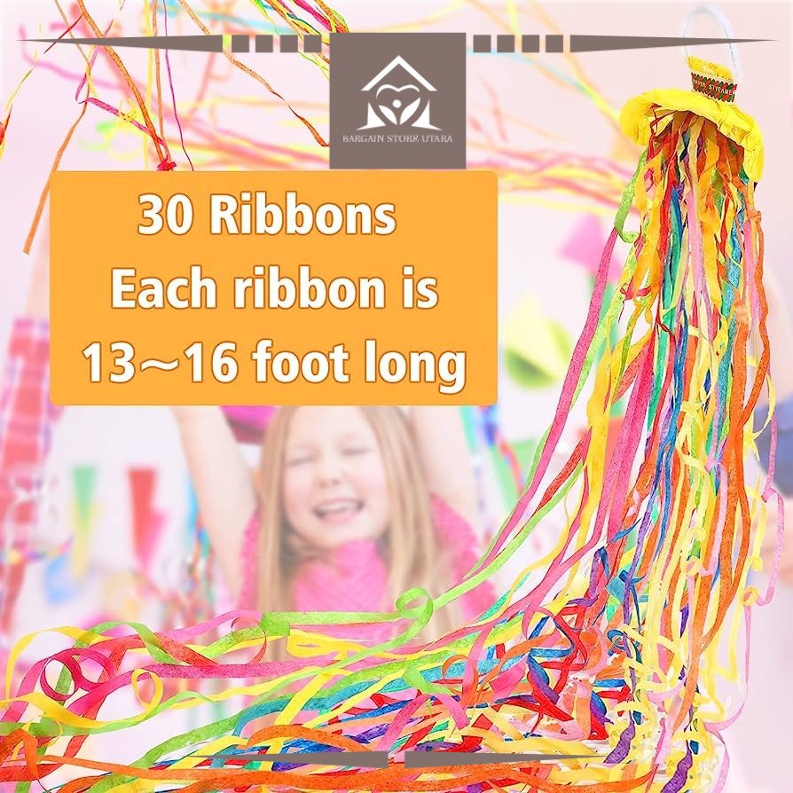 BSU Hand Throwing Ribbon 30 Spider Silk Color Strip Bouquet Prop Random ...