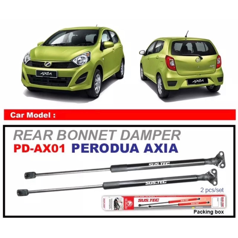 Perodua Axia Sustec REAR BONNET Hood Damper Bonnet Gas Lifter | Shopee ...