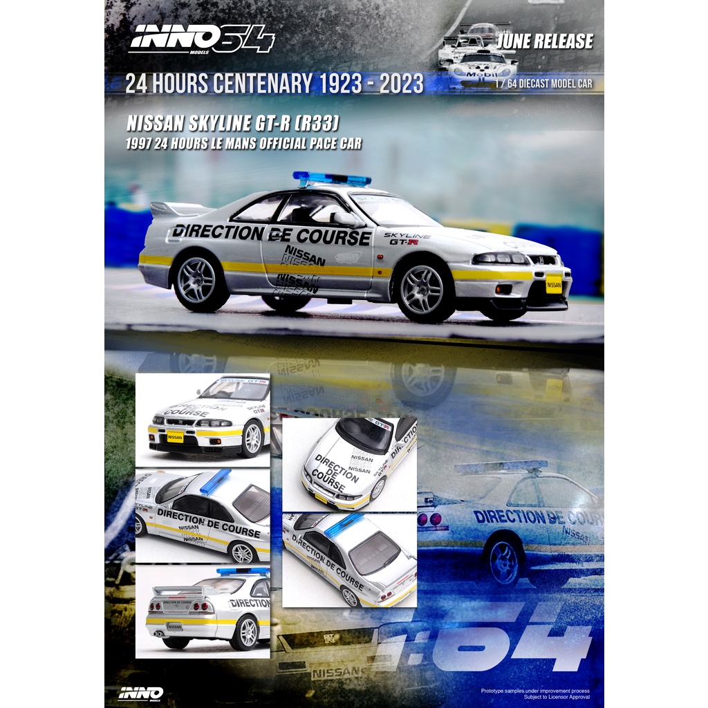 INNO MODELS INNO64 1/64 NISSAN SKYLINE GT-R R33 24 HOURS LE MANS ...