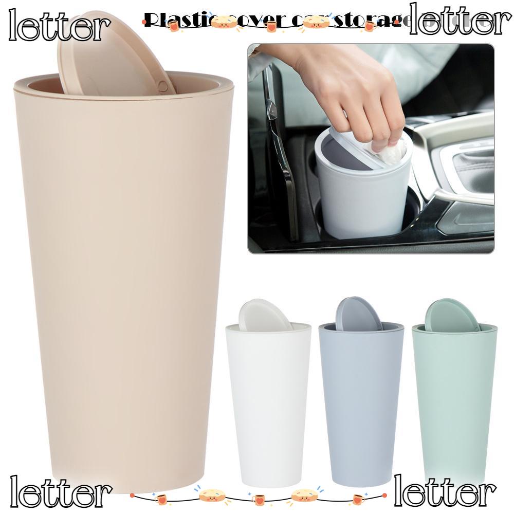 LETTER Desk Car Aecessories Small Trash Can Plastic Tabletop Trashbox ...