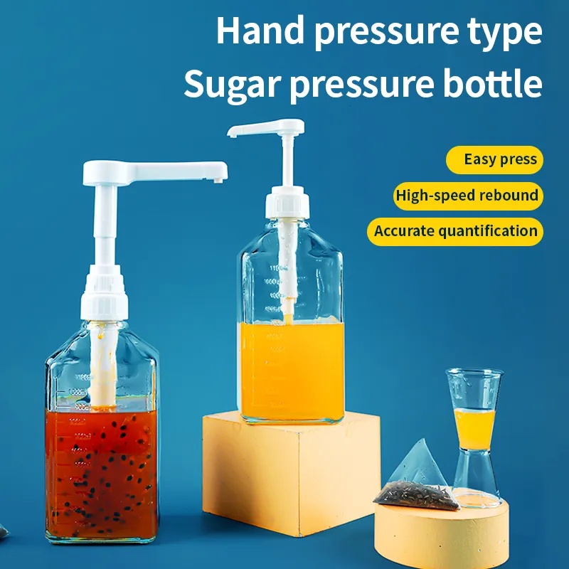 Sugar Press Bottle 5cc 10cc Milk Tea Syrup Pump Juice Liquid Oil Dispenser Juice Sugar Pump ...