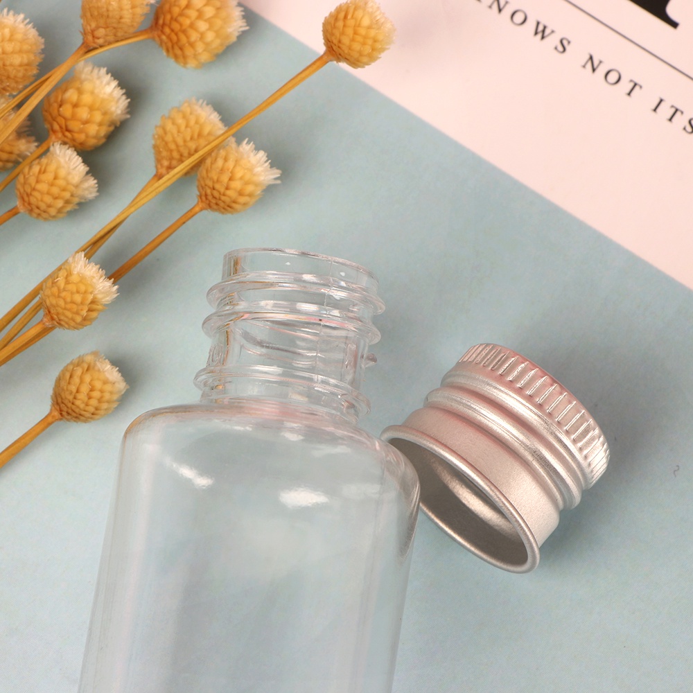 Transparent Aluminium Cap Bottle Plain Plastic Screw Cap Lotion Bottle ...