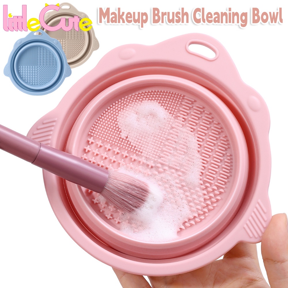Beauty Egg Powder Puff Cleaner Scrubber Pad / Portable Folding Silicone ...