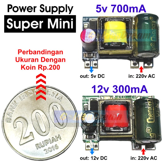 Mini Power Supply AC 220v to DC 5v 700mA 12v 300mA Adapter 1A 2A ...