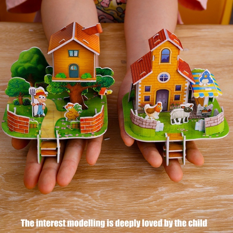 Fun Three-dimensional Building Jigsaw Puzzle / DIY Cabin Creative ...