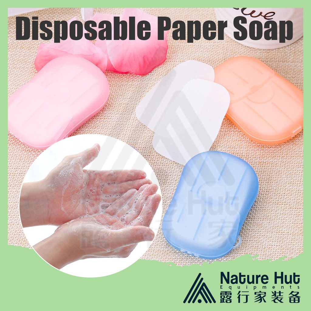 Disposable Soap Paper 20pcs Sheet Travel Portable Hand Wash Tablet Anti ...