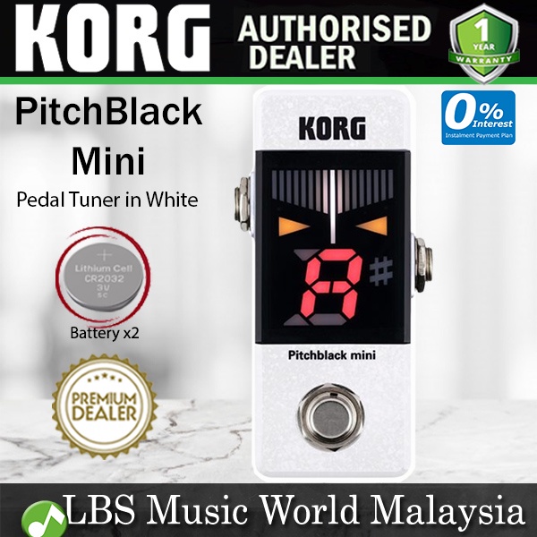 Korg PitchBlack Mini Pedal Tuner Compact Size for Electric Guitar ...