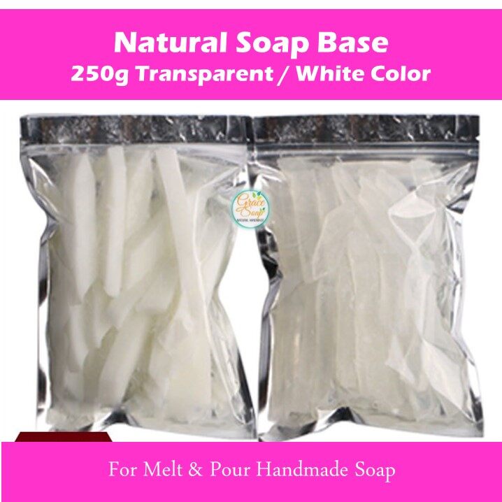 Pure Natural Melt and Pour Glycerin Soap Base 250g Transparent or White ...